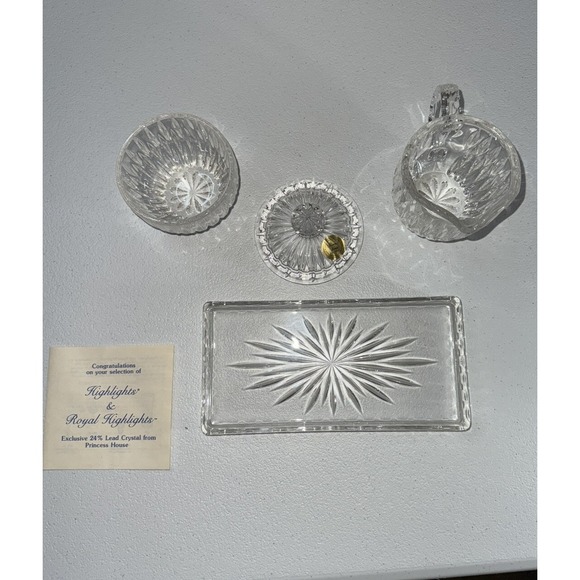 Princess House | Dining | Princess House 4 Pc Set Sugar Lid Creamer ...